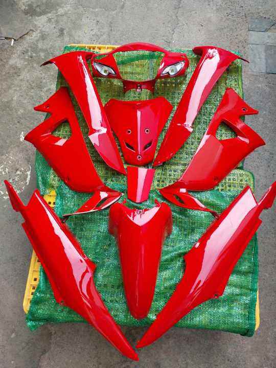HONDA WAVE 100 DICS TYPE FAIRINGS SET RED/10PCS | Lazada PH