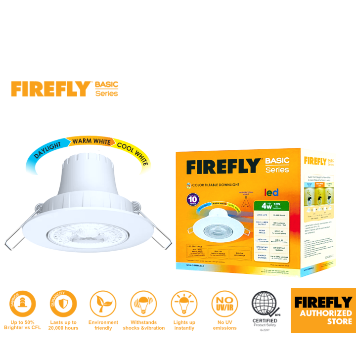 Firefly Basic Series Tri-Color Tiltable LED Downlight | Lazada PH