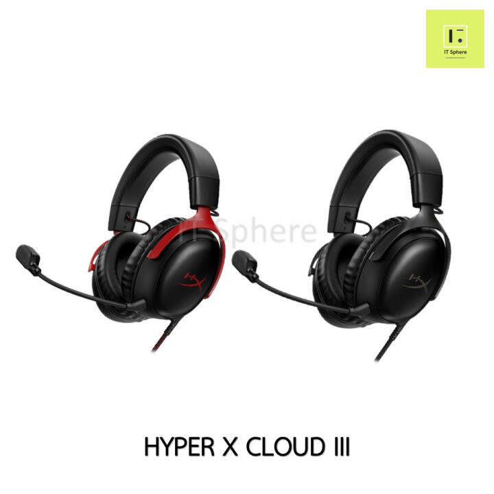 หูฟัง HYPER X CLOUD III สีแดง // สีดำ (HYPER X HEADSET CLOUD III GUN ...