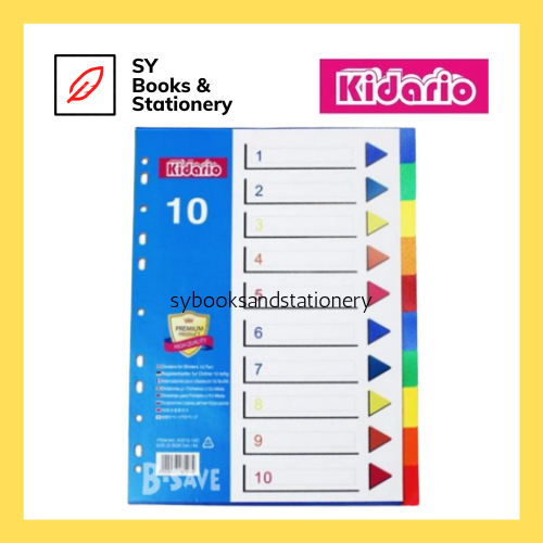 KIDARIO A4 11 Holes PP Plastic Index Divider Suitable for Ring File ...