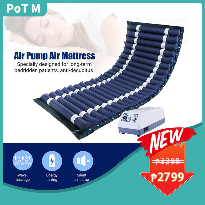 【PoTerMum】Striped Anti-decubitus Inflatable Mattress with Urinate Hole ...