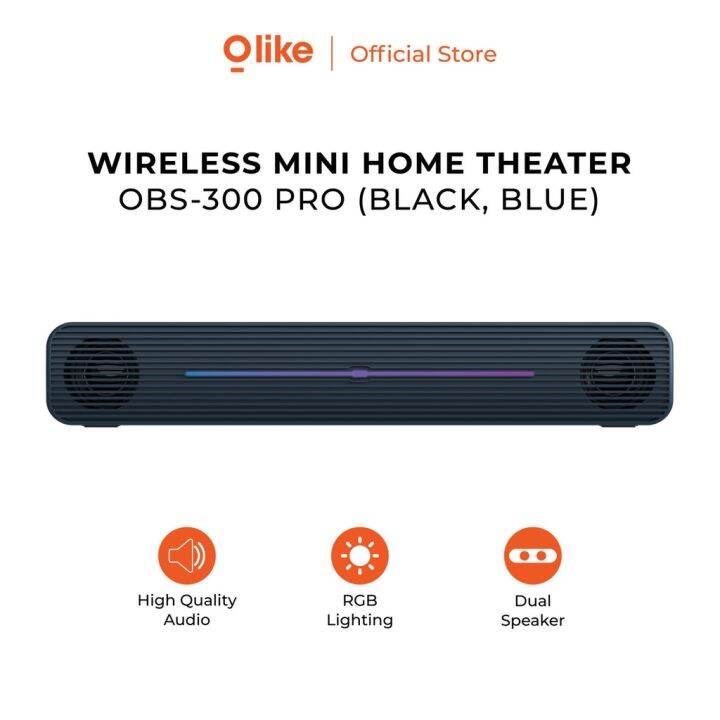 SPEAKER BLUETOOTH OLIKE OBS-300 PRO WIRELESS MINI HOME THEATER SOUNDBAR ...