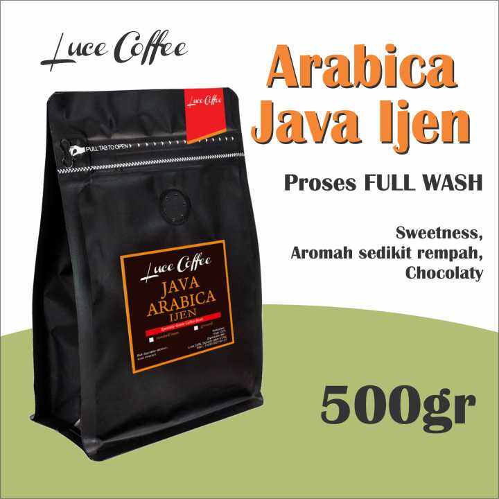 Luce Coffee, Kopi ARABICA JAVA IJEN Raung (Full Wash) 500gr - Biji atau ...