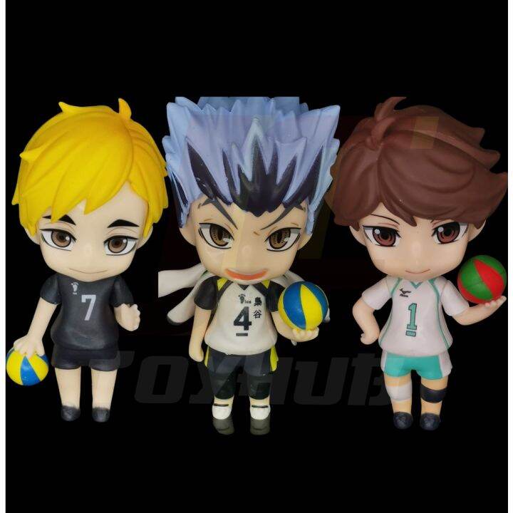 Haikyuu action figure 9 styles chibi set haikyuu nendoroid hinata ...