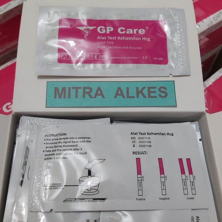 Hcg Celup GP Care. Alat Tes Kehamilan. Strip Test Hamil GPCare ...