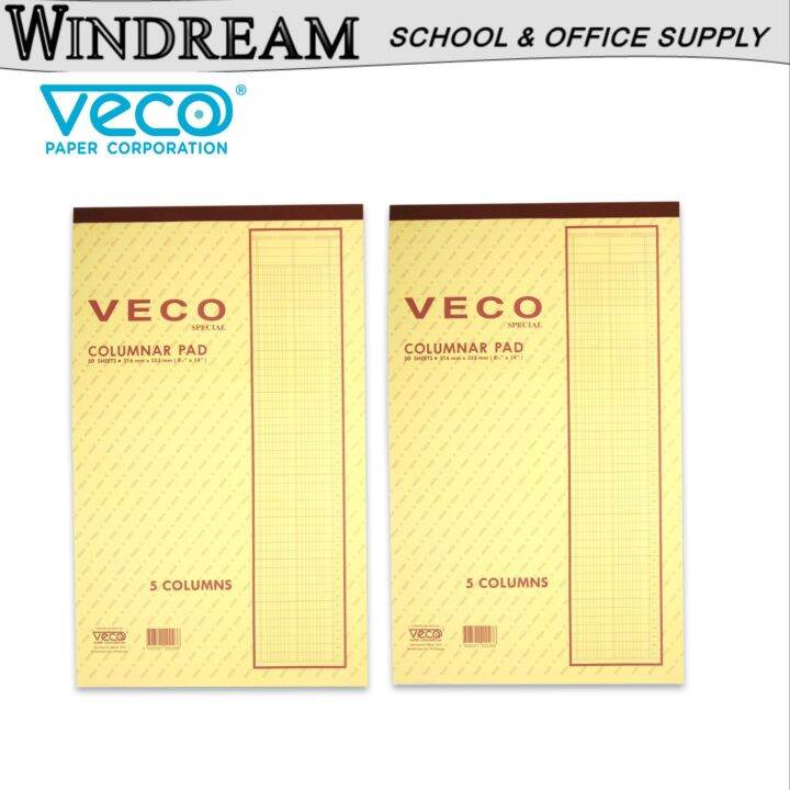 Veco Accounting Columnar Pad (2,3,4, 5,6,8 cols) | Lazada PH