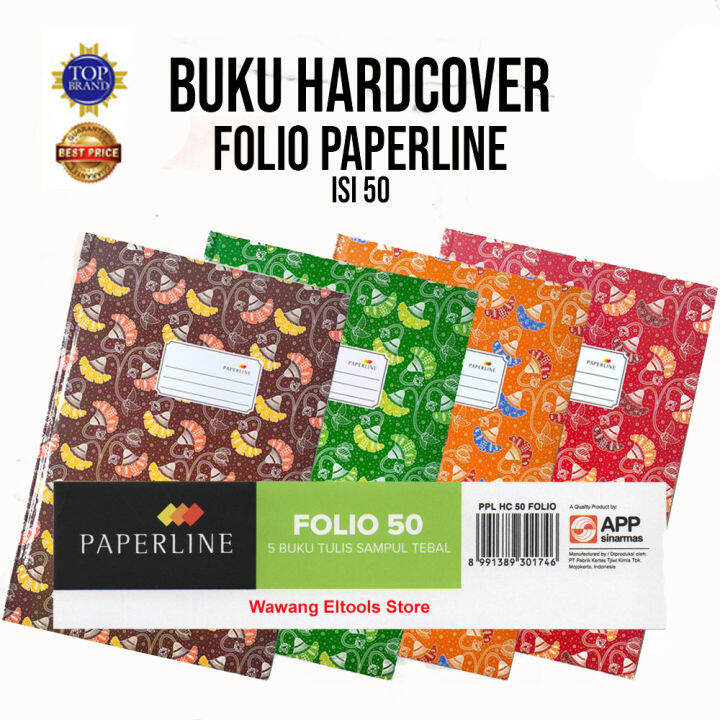 Buku Folio Paperline 50 Lembar Hard Cover Sampul Tebal Lazada Indonesia