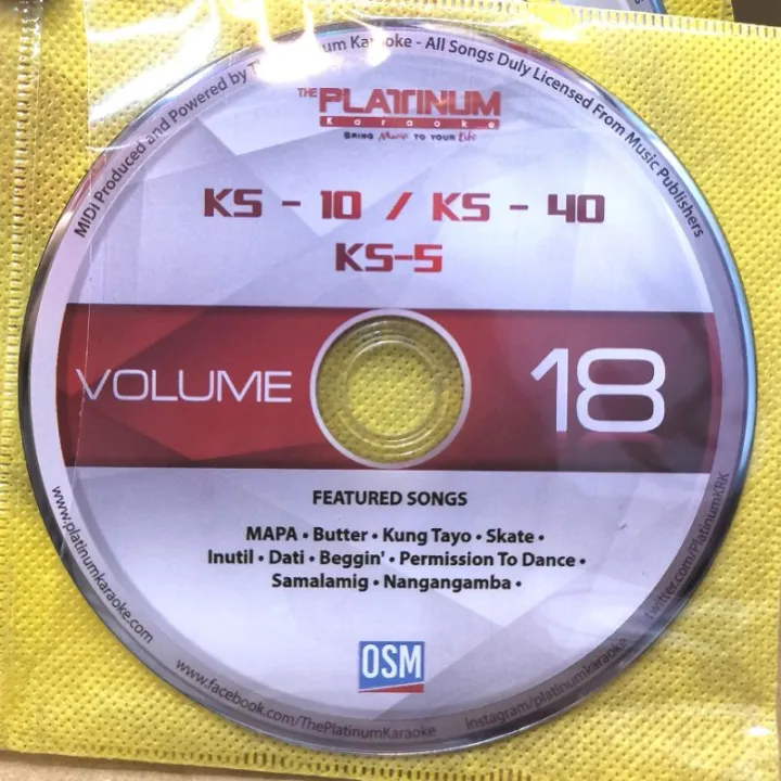 PLATINUM UPDATED CD VOLUME-18 FOR JUNIOR LITE KS-5 ,JUNIOR 2 KS-10 & KBOX 2 KS-40 | Lazada PH