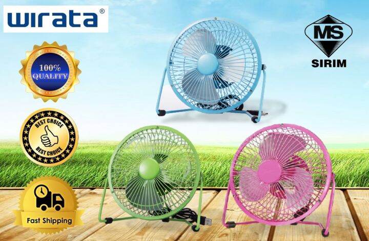 Personal Fan 6" / F-706U / Wirata / 3 PIECE ALUMINIUM BLADE / USB Fan ...