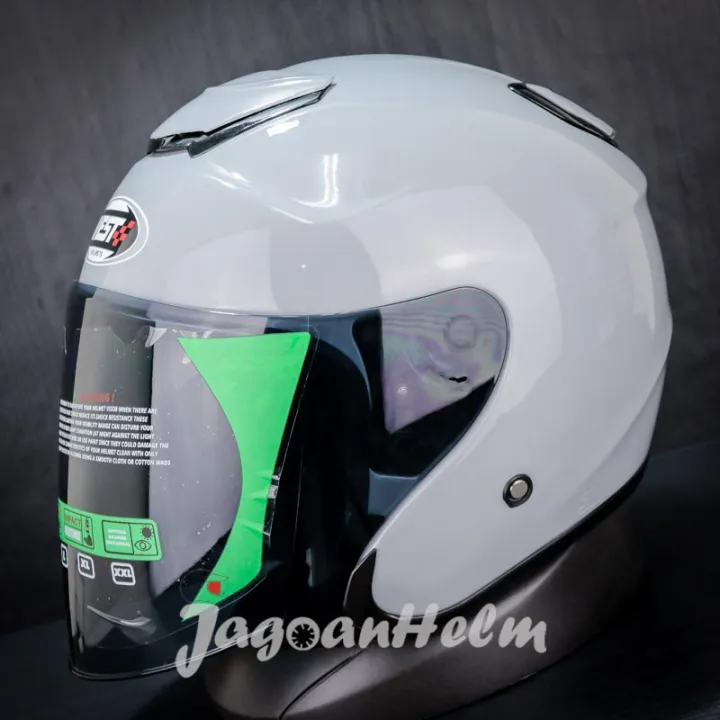 WEST HELM NAJIMA SOLID / GREY STONE GLOSSY / HALF FACE SINGLE VISOR ...