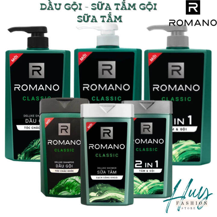 Sữa Tắm Gội Toàn Thân Nam ROMANO Classic 2in1 Sữa tắm Romano Classic ...