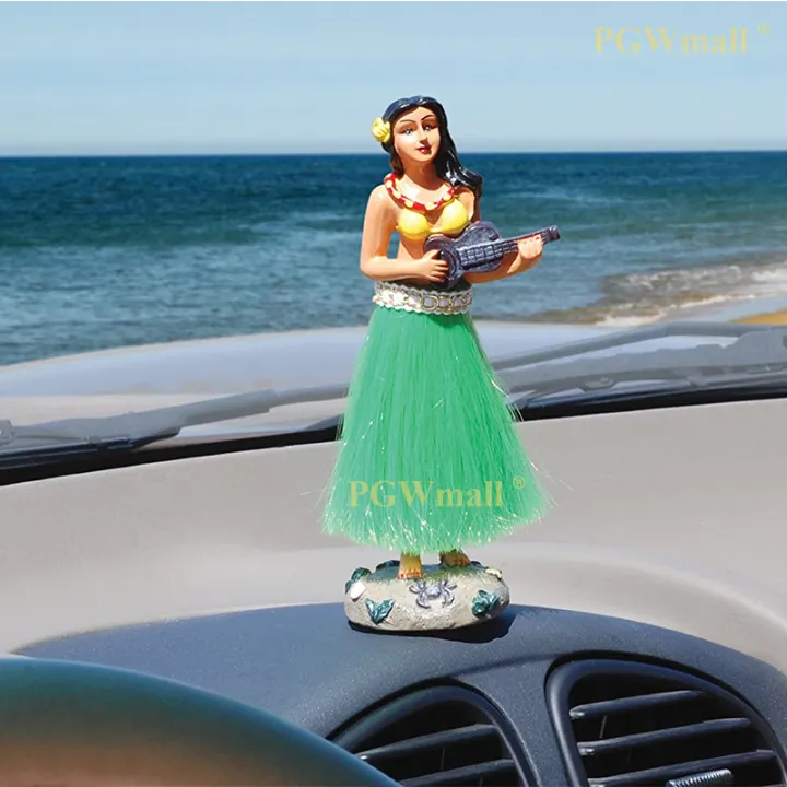 Hawaiian Hula Girl Dashboard Doll with Ukulele Bobbleheads for Car ...