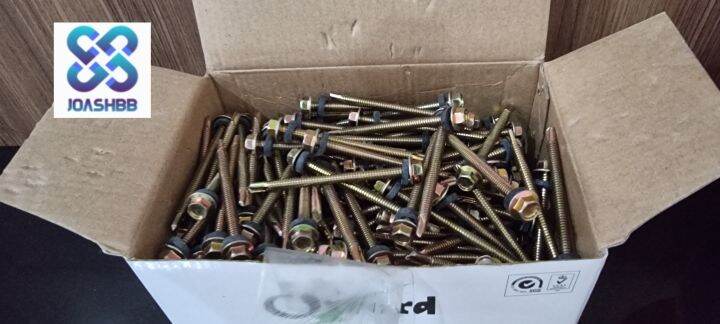 [50 BUAH] Baut Baja Roofing Kuning #12x60mm (6cm) / Ruping/ Self ...