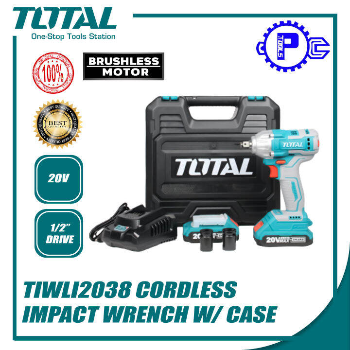 TOTAL TIWLI2038 CORDLESS IMPACT WRENCH WITH CASE 20V | Lazada PH