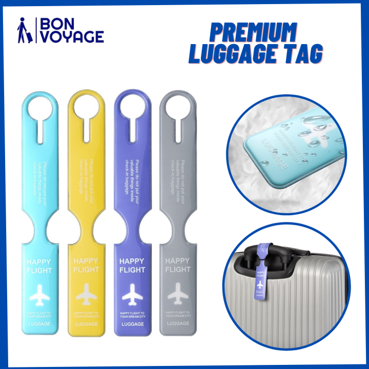 BON VOYAGE Premium Pvc Luggage Tag Baggage Suitcases Travel Labels ...