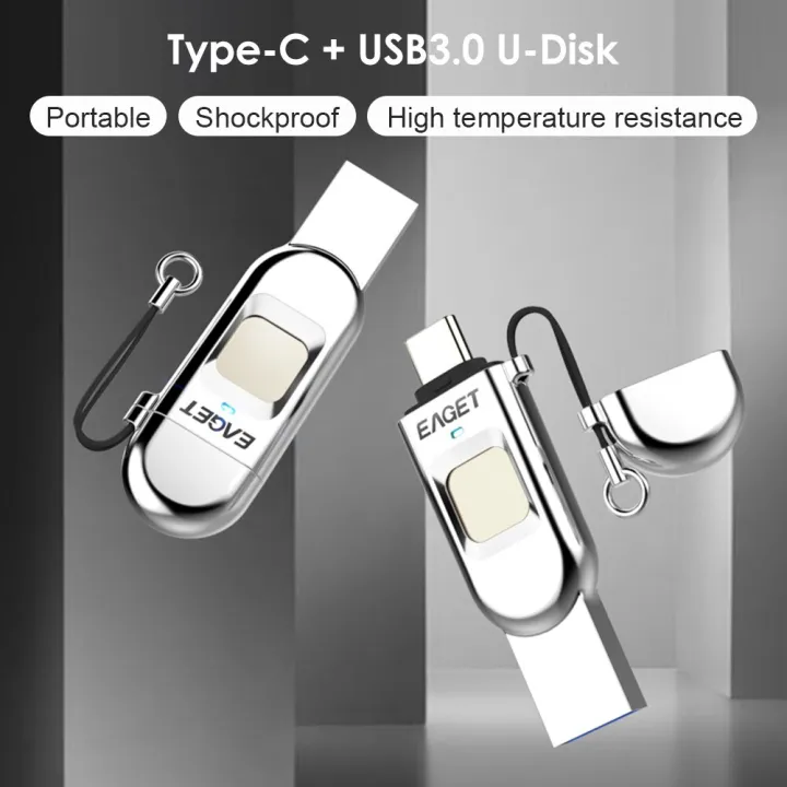 Eaget FU68 Fingerprint Encrypted External Memory Cel Usb Stick USB 3.0 ...