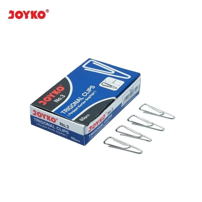 Joyko Trigonal Clip no 3 Paper Clips Klip Kawat Jepit Kertas Segitiga ...