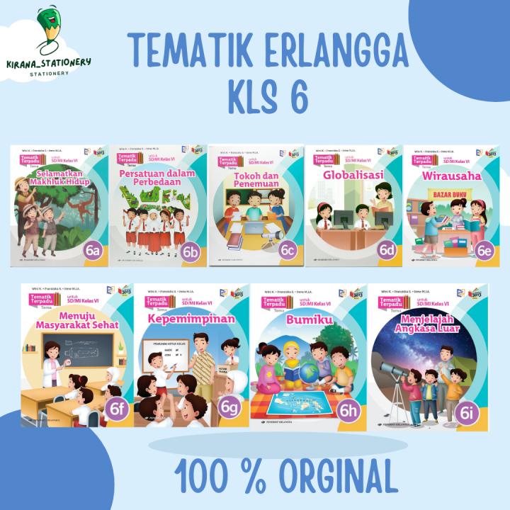 BUKU TEMATIK TERPADU SD KELAS 6 ERLANGGA 6A 6B 6C 6D 6E 6F 6G 6H 6I TEMA 6A - 6I TERMURAH ...