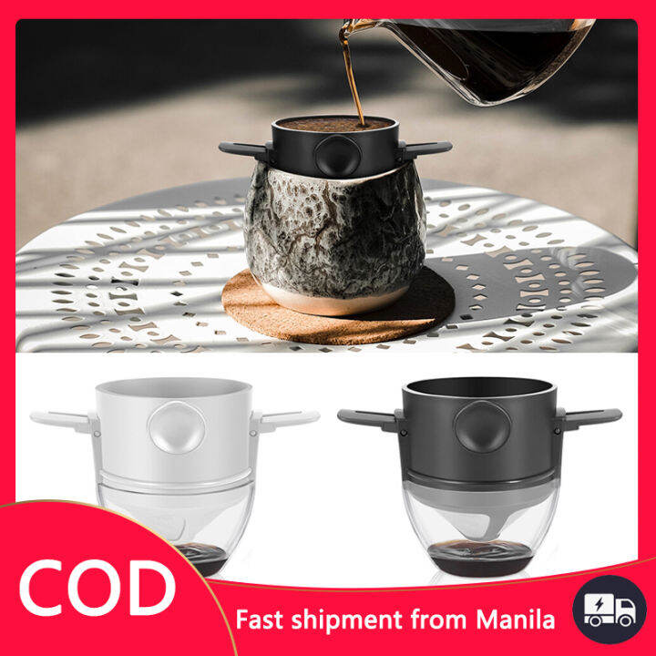 【COD】TX Free Ship Foldable Coffee Filter Stainless Steel Paperless Dual ...