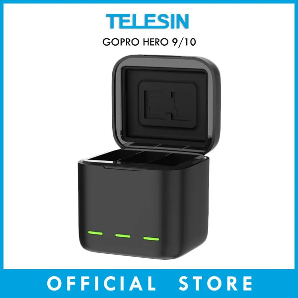 TELESIN Storage Charging Box for GoPro Hero 9, GoPro Hero 10 Action Cameras GP-BCG-901 | Lazada PH
