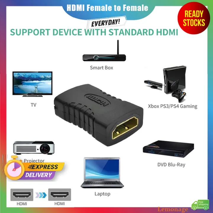 【Ready Stock】HDMI Straight Extender Joint Connector Female to Female ...
