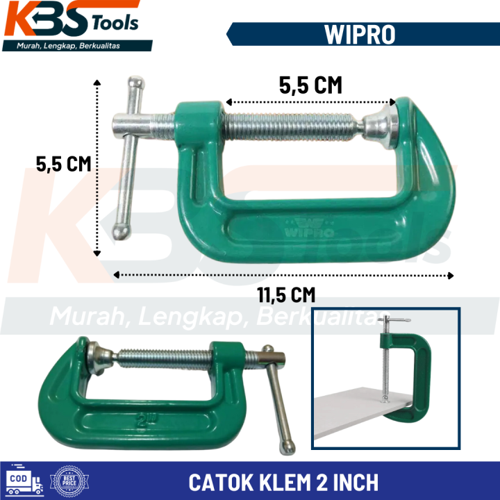 Wipro Catok Clamp C 2" Heavy Duty Alat Penjepit Klem Kayu 2 Inch ...