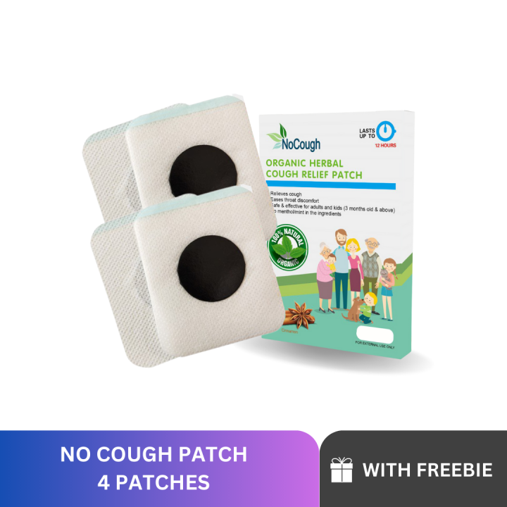 TRIAL PACK 4 Patches NOCOUGH Cough Organic Herbal Relief Patch for Baby ...