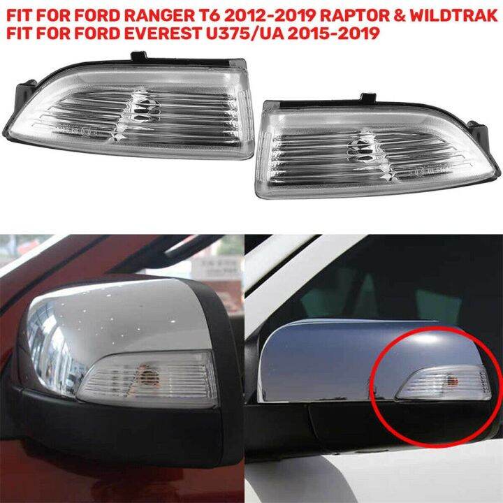 1 Pair Side Wing Mirror Indicator Lens Cover For Ford Ranger Raptor ...