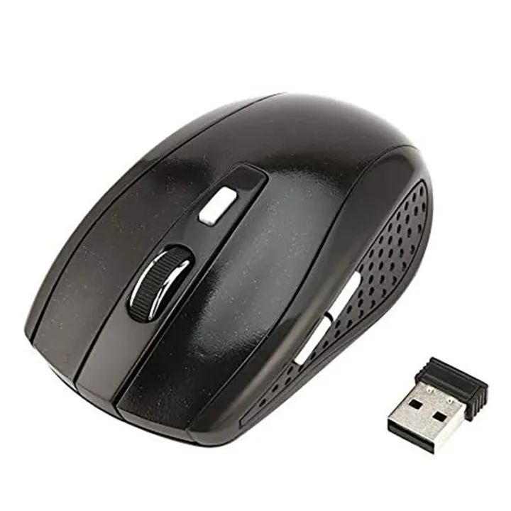Portable 2.4GHz Wireless Gaming Mouse, Rotating Optical Office Mouse ...