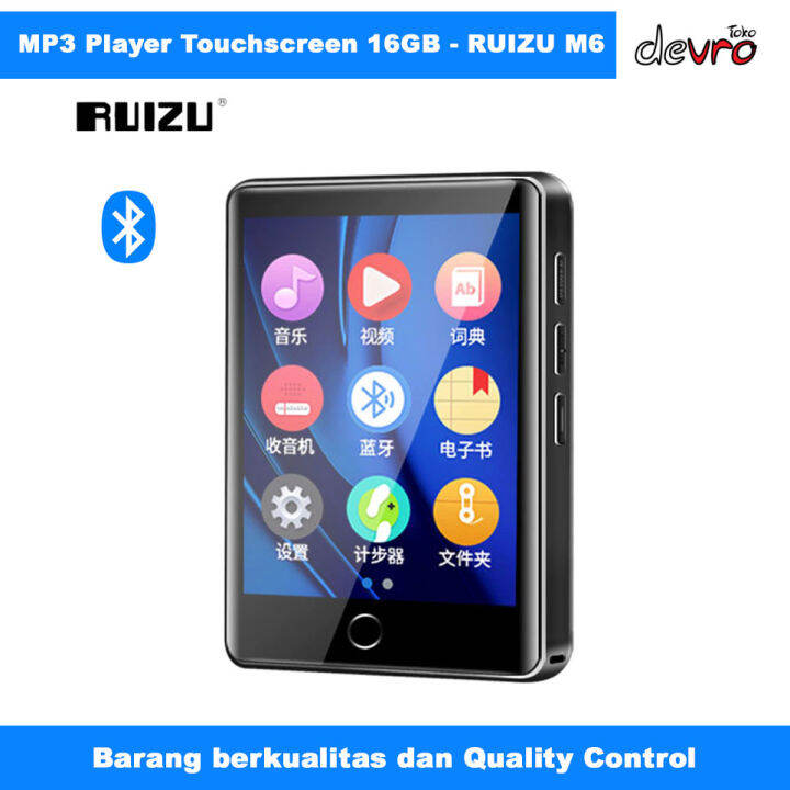 RUIZU M6 Bluetooth MP3 Player DAP Touchscreen Built-in Speaker 16GB ...