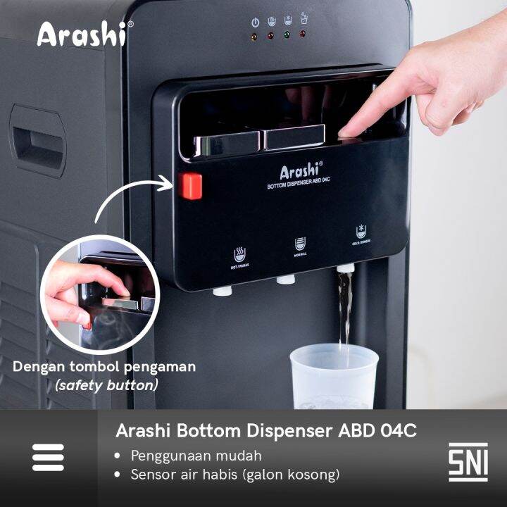 Arashi Dispenser Multifunction Hot and Cool and Normal 3 Keran Galon bawah ABD04C | Lazada Indonesia