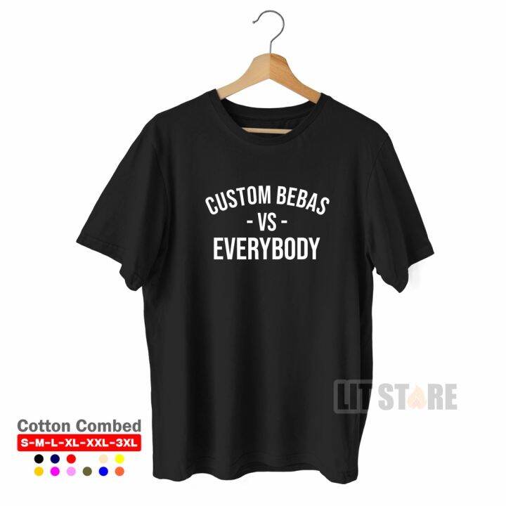 LITSTORE Kaos Distro Casual JAKARTA VS EVERYBODY DAERAH KAMU VS EVERY ...