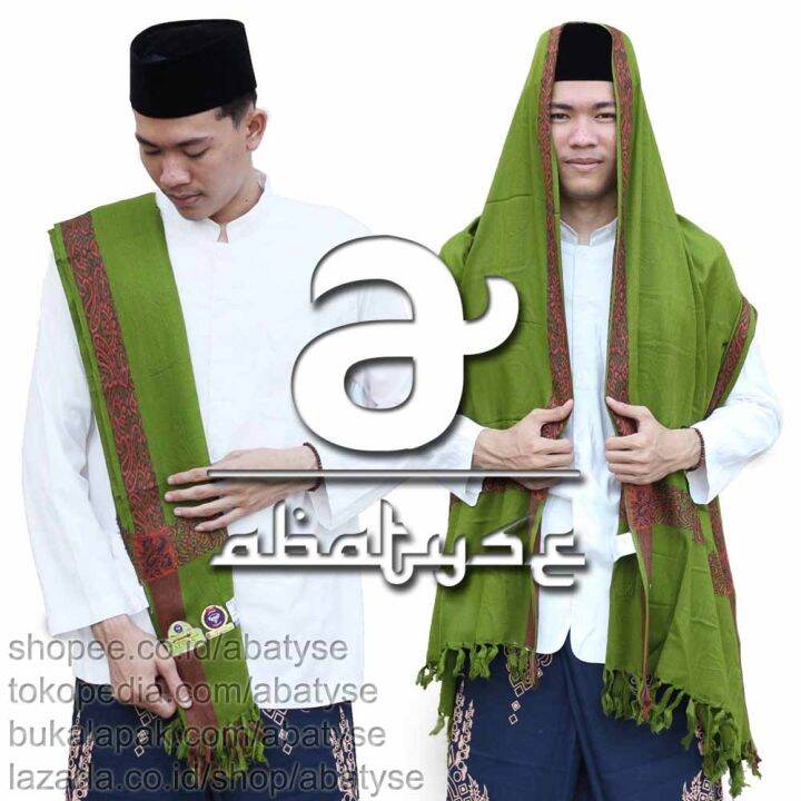 Sorban Pria Kashmiri adem dan lembut - Hijau/ Putih/ Hitam Kasmiri ...