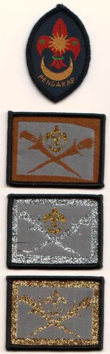 MALAYSIA CUB SCOUT BADGES KEAHLIAN,KERIS GANGSA,PERAK,EMAS 1ST ISSUE ...