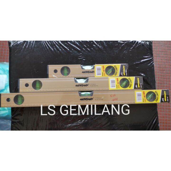 MARKSMAN High Quality Spirit Level ALUMINIUM SPIRIT LEVEL/ TIMBANG AIR ...