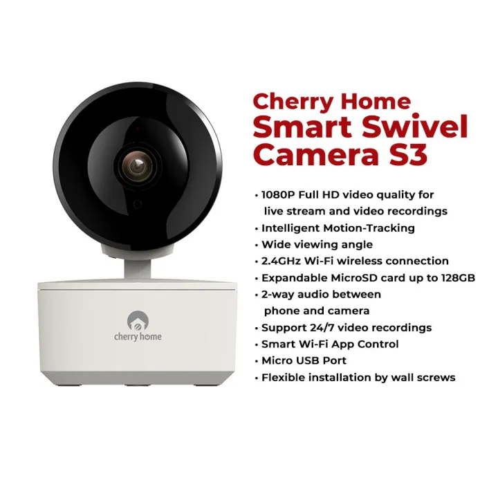Cherry Home Smart Swivel Camera S3 | Lazada PH