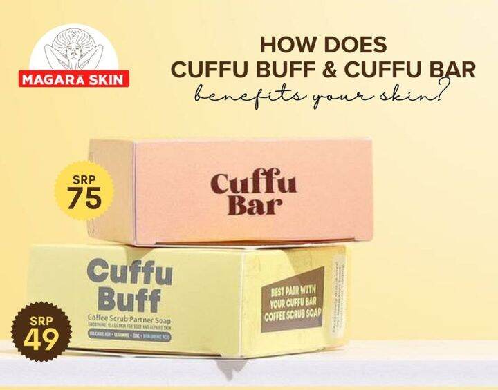Magara Skin Cuffu Bar and Cuffu Buff Soap 60g Coffee Scrub And Soap ...