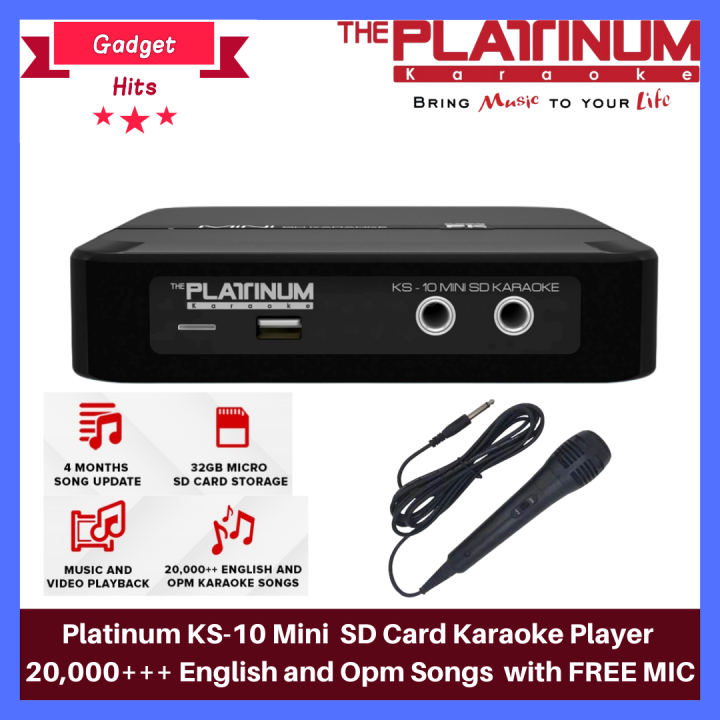 Platinum KS-10 Mini SD card Karaoke Player with 20,000++ English and ...