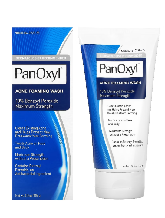 Panoxyl Acne Foaming Wash Benzoyl Peroxide 10 Max Strength 5 5 Oz