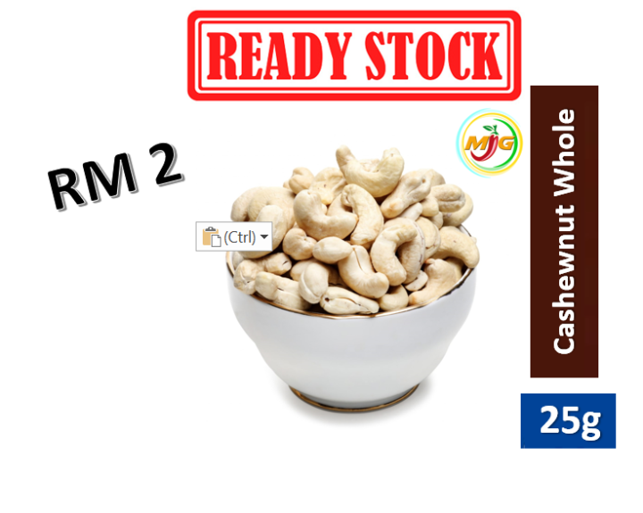 Ez Bizy Raw Cashewnut Whole / Gajus Penuh - 25g Nuts Snacks Kacang ...