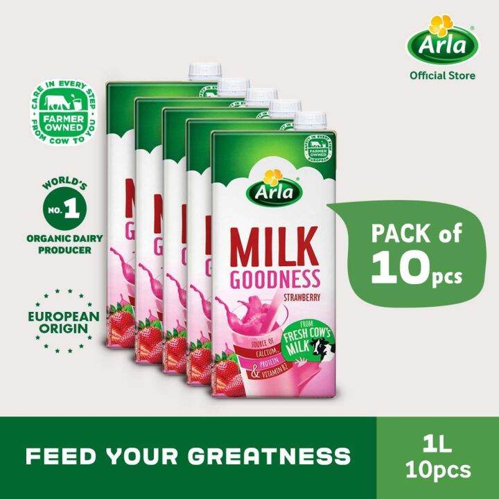 Arla Strawberry Milk 1L 10-Pack | Lazada PH