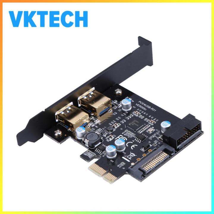 19-Pin Laptop Docking Station Power Adapter PCI-E to USB 3.0 2 Port PCI ...