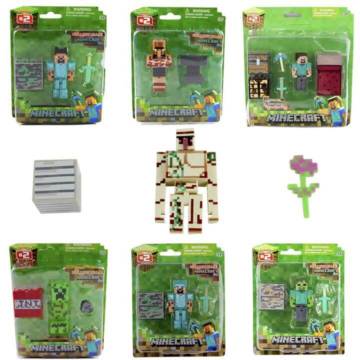 Minecraft Toy Puzzle Assembled Building Blocks Minifigures Model Pups ...