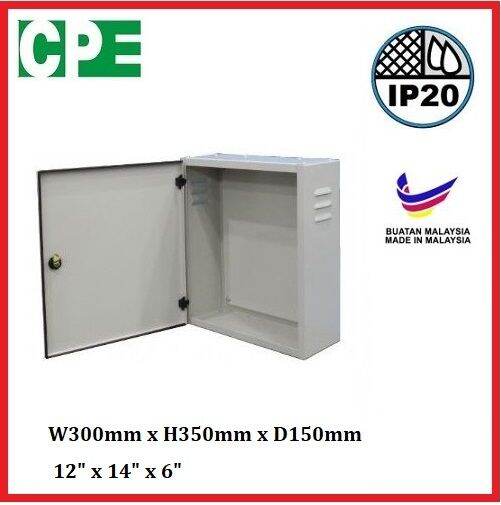 Metal Box W300mm x H350mm x D150mm 12'' X 14'' X 6" IP20 with Base ...