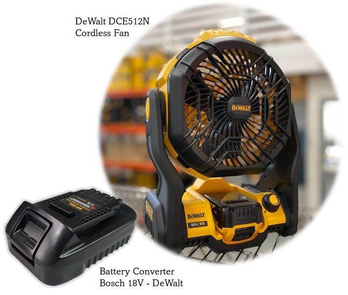 DEWALT 18V XR IP54 CORDLESS JOBSITE FAN DCE512N COME WITH BOSCH ...