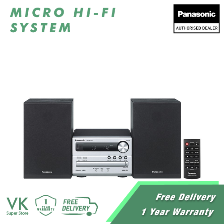 Panasonic SC-PM250 Hifi System 20W Bluetooth CD SC-PM250GSXS | Lazada