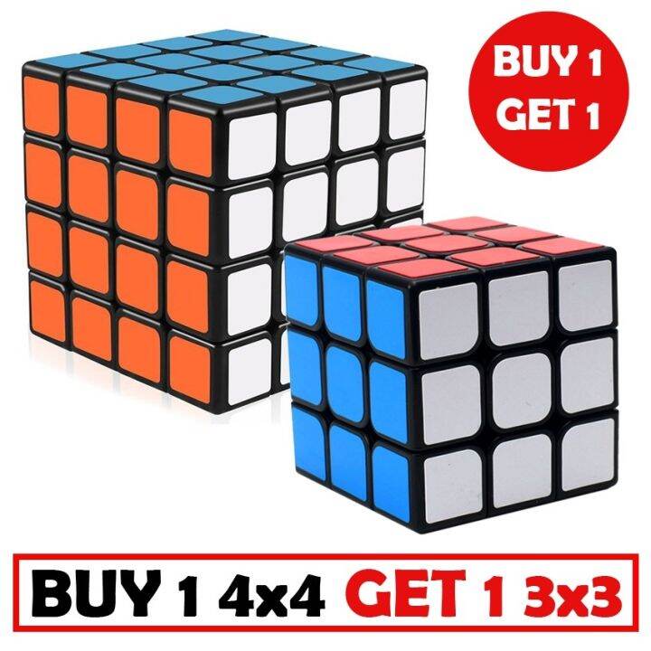 oh816wnwk0104 Rubics Cube Smooth Rubik's Cube Buy 1 4x4 Get 1 3x3 Black ...