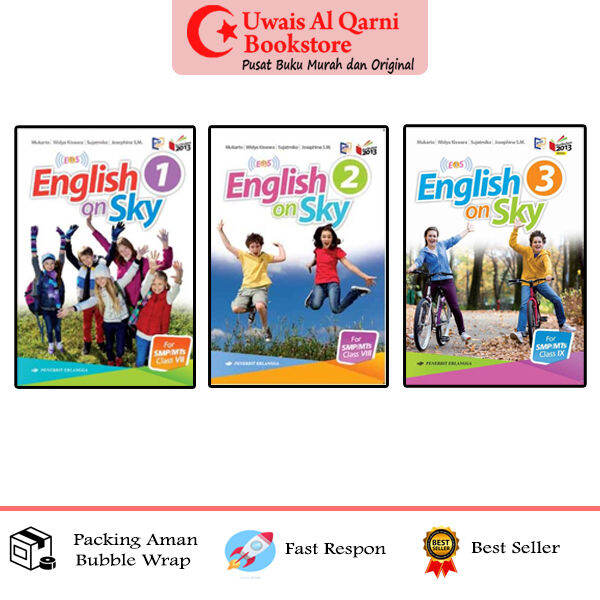 BEST SELLER BUKU ENGLISH ON SKY FOR SMP/MTS CLASS 7 8 9 K13N - ERLANGGA ...