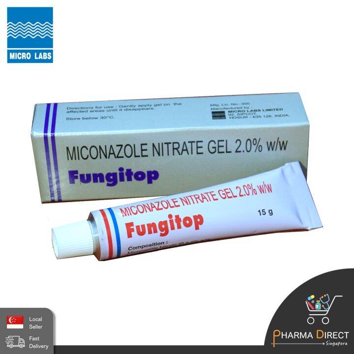 Micro Labs Fungitop MiconazlE Nitrate GEL 2.0% w/w 15g Made by Micro ...