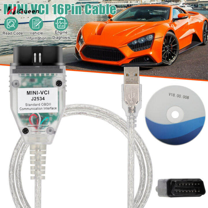 HiQueen【ready stock】📣MINI VCI J2534 OBD2 Car Diagnostic Cable OBD2 ...
